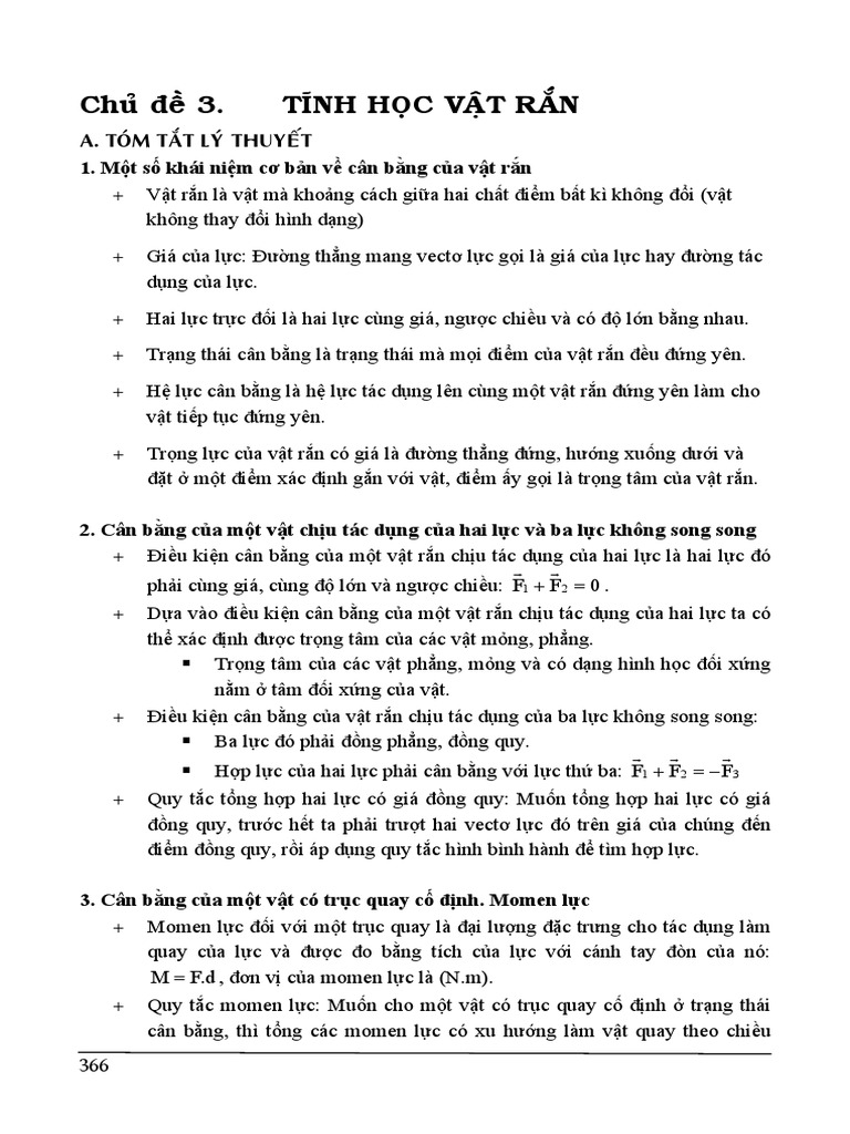 Chuyen de Nang Cao Tinh Hoc Vat Ran Vat Li 10 | PDF