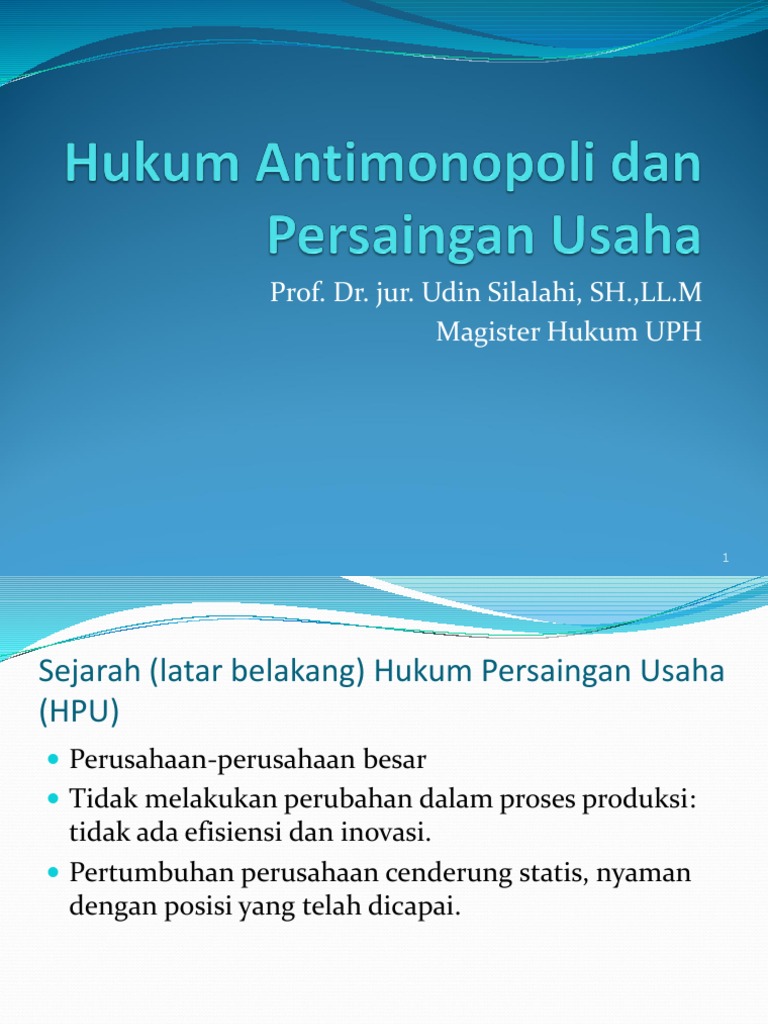 @ Hukum Anti Monopoli & Persaingan Usaha Merge | PDF