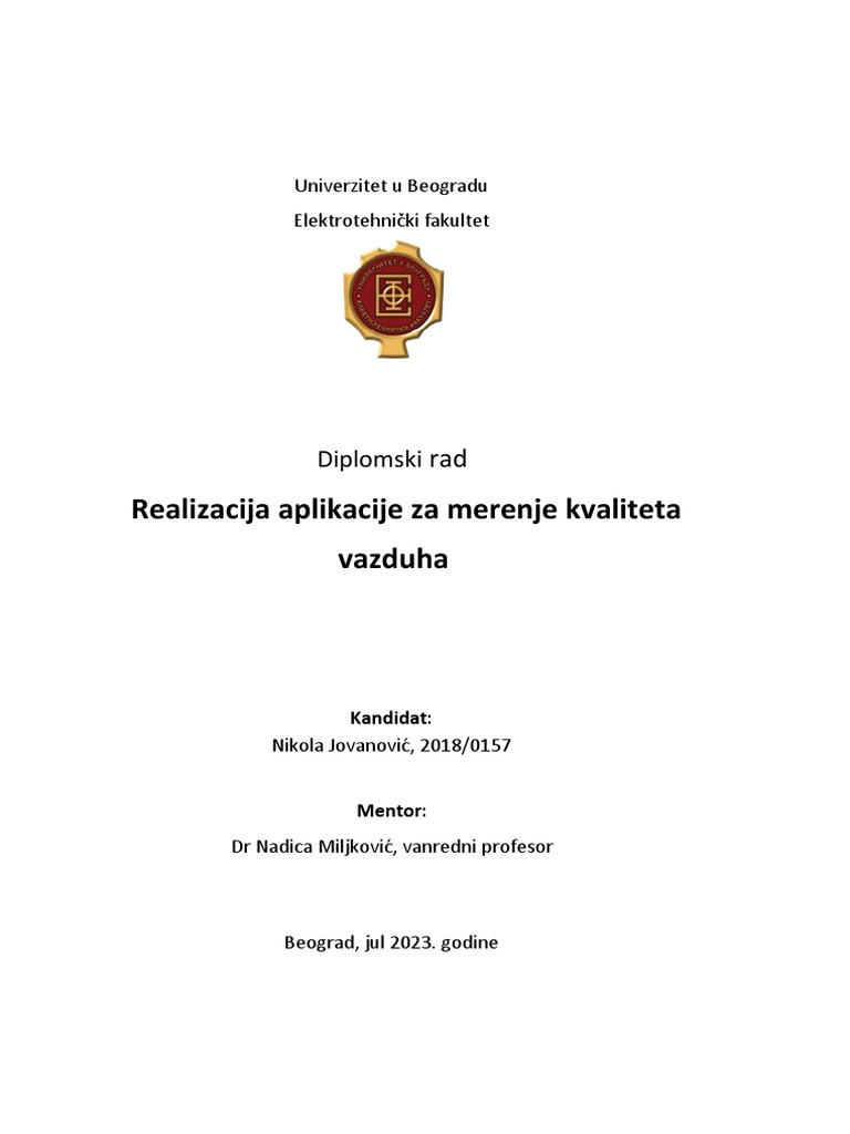 Diplomski Nikola Jovanovic Final | PDF