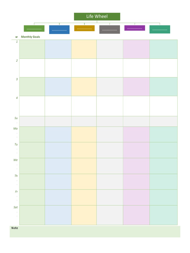 Life Wheel Schedule | PDF