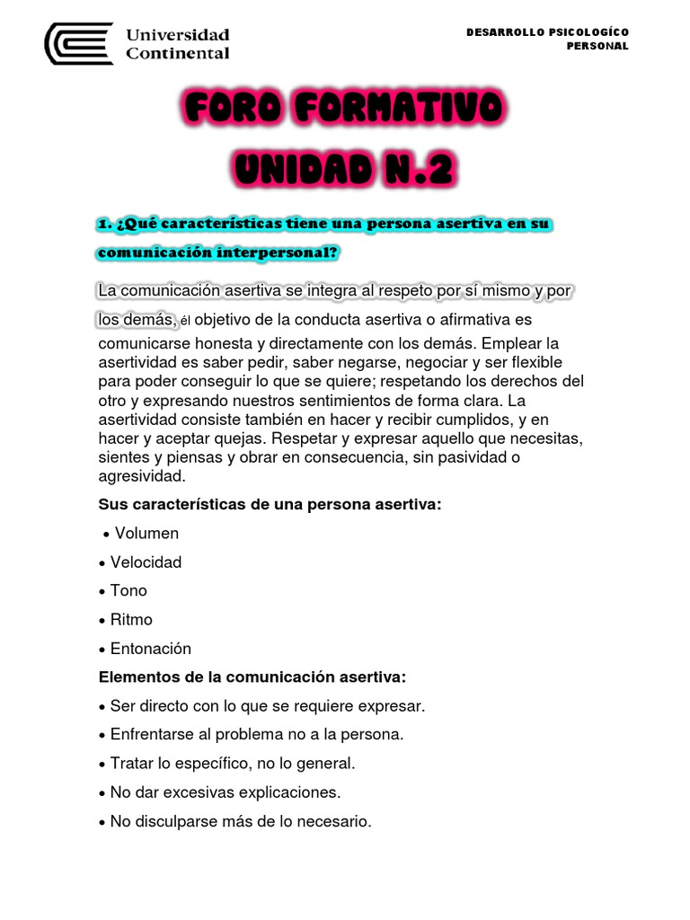 Foro Academico N°2 | PDF