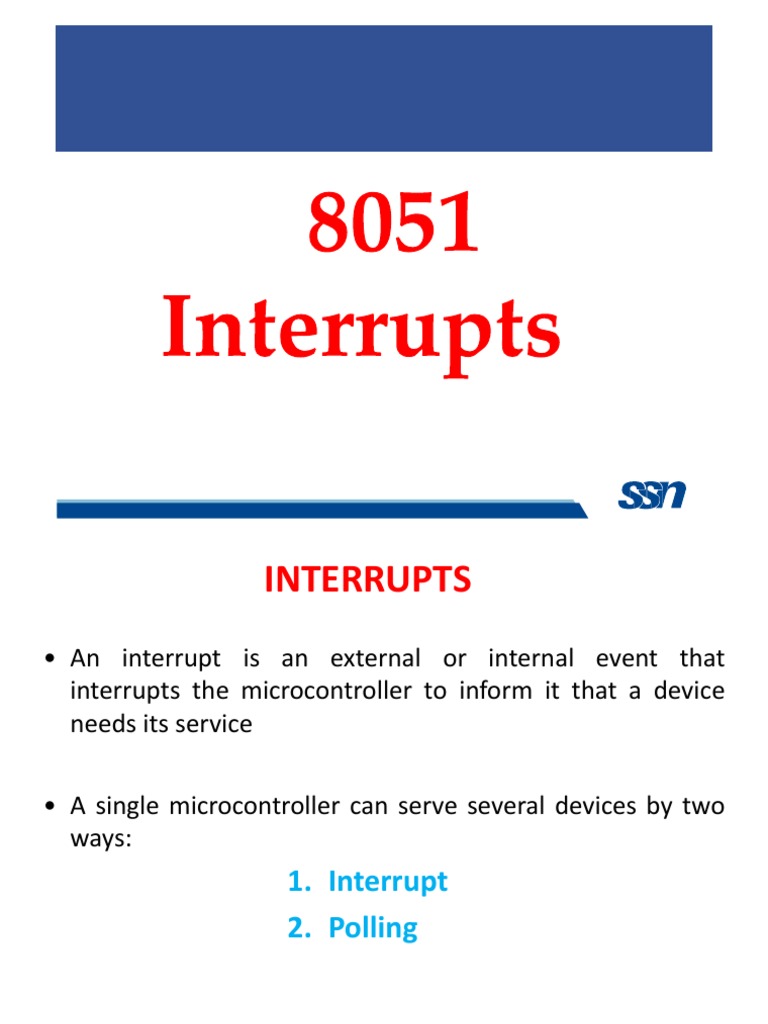 8051 Interrupts | PDF | Microcontroller | Electrical Engineering