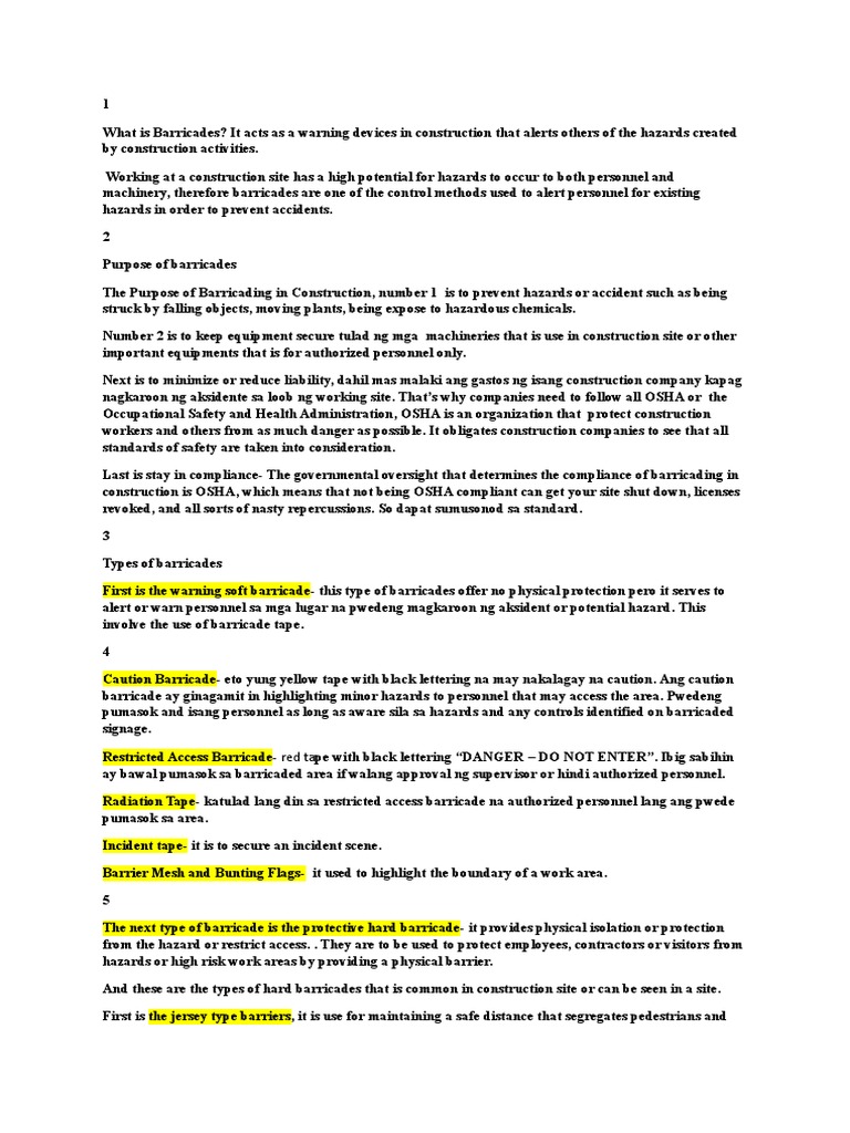 Script | PDF | Occupational Safety And Health Administration | Hazards