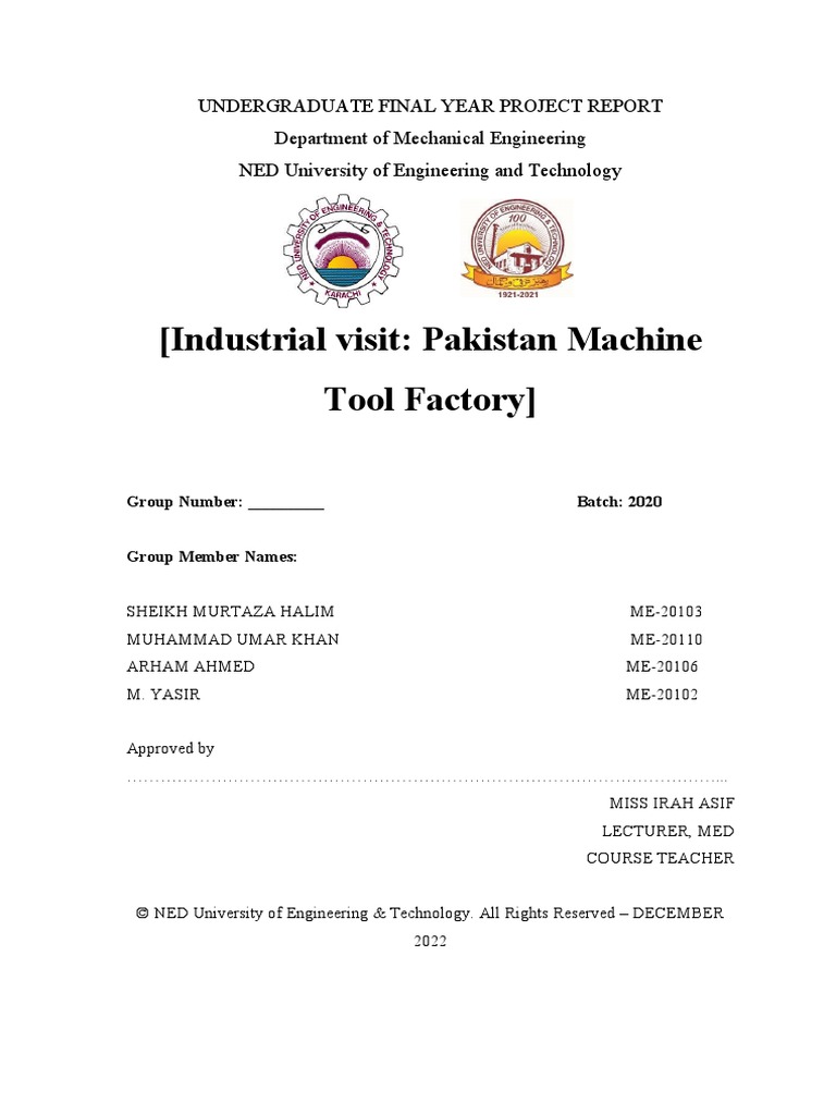 Final Year Project Report Template | PDF | Numerical Control | Forging