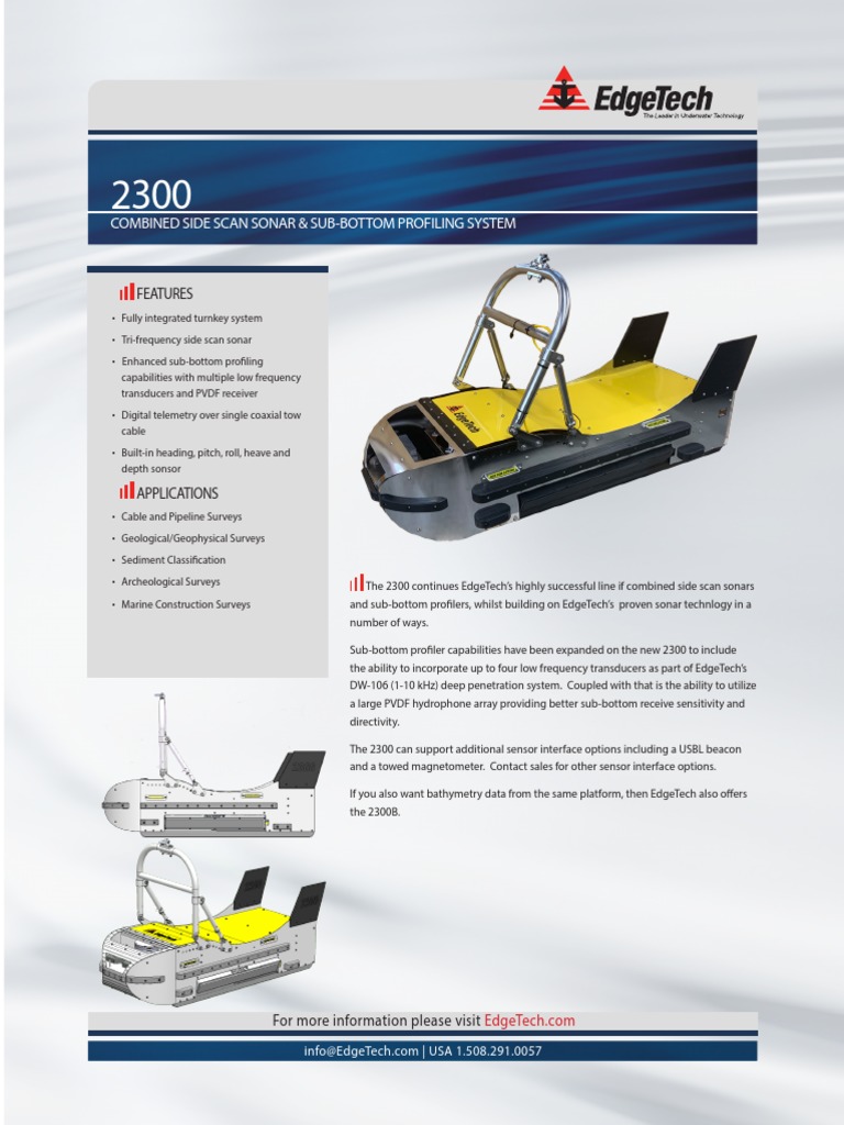 EdgeTech 2300B Sonar System Overview | PDF | Sonar | Physical Sciences