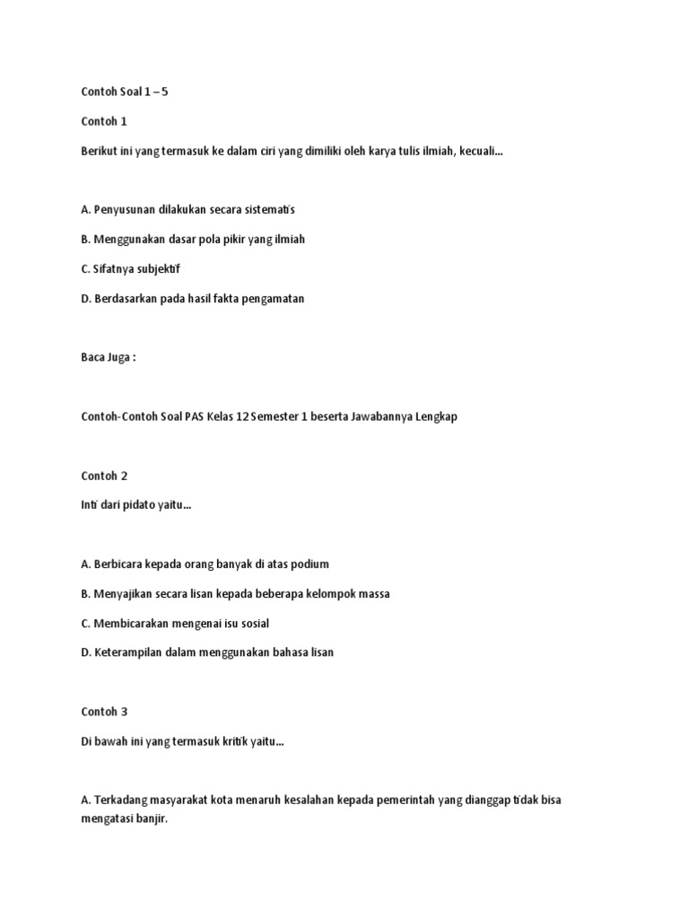 Contoh Soal Pts BINDO 9 | PDF | Karier & Perkembangan