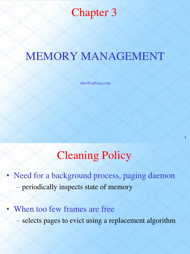 Operating_system memory management | PDF | Operating System | Computer Engineering