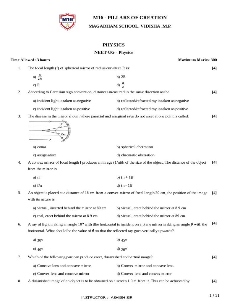 Electrostatics | PDF | Mirror | Physical Sciences