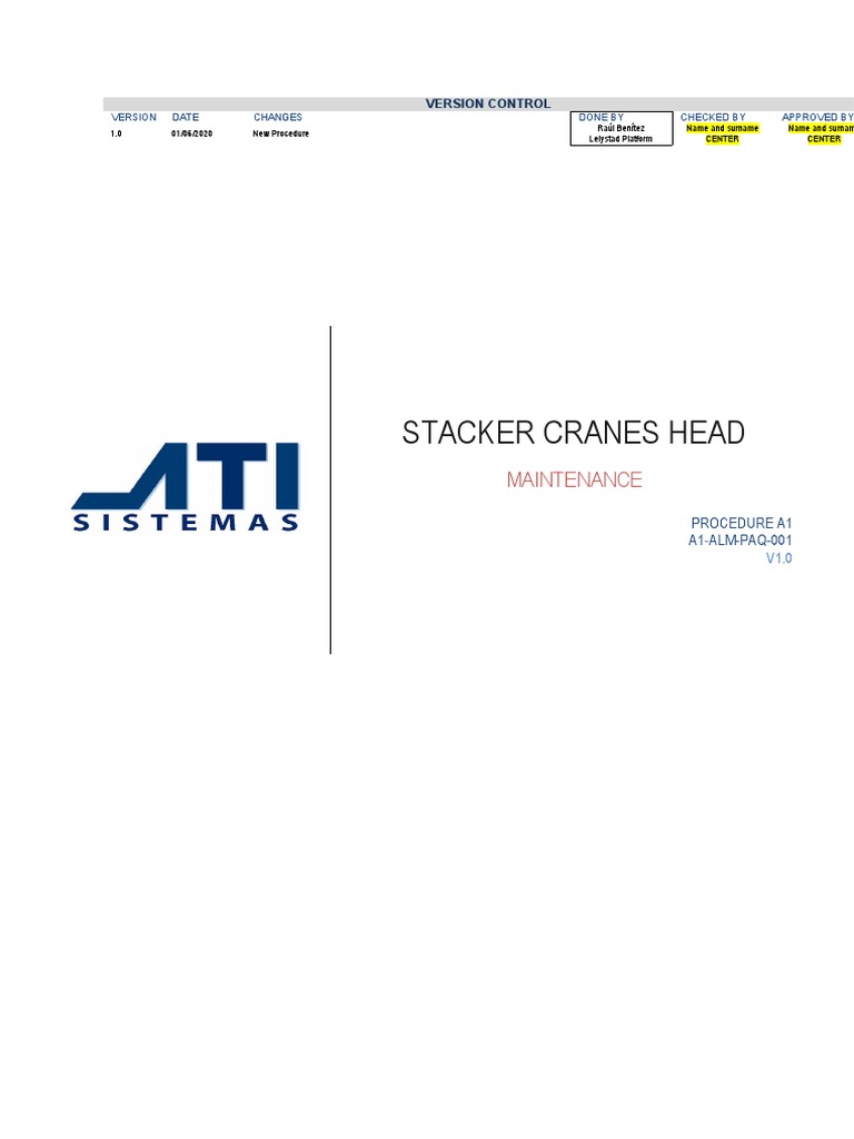 A1-Alm-Paq-001 Stacker Cranes Head | PDF | Programmable Logic ...