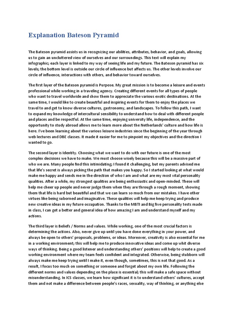 Understanding the Bateson Pyramid | PDF | Leisure | Tourism