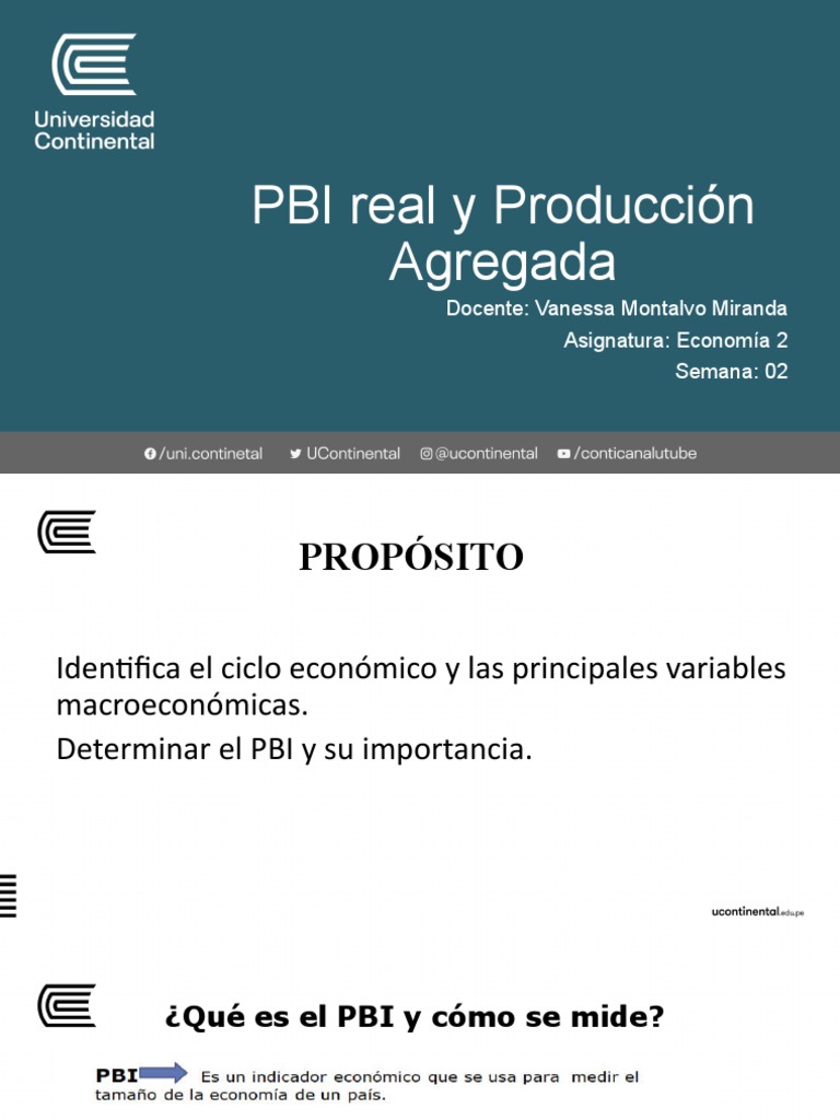 02 PBI y Producción Agregada - Sesión 2 | PDF | Producto Interno Bruto | Valor añadido