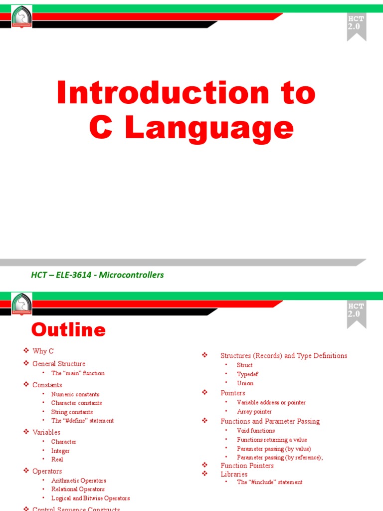 LO2 - Introduction To C Language | PDF | Pointer (Computer Programming ...
