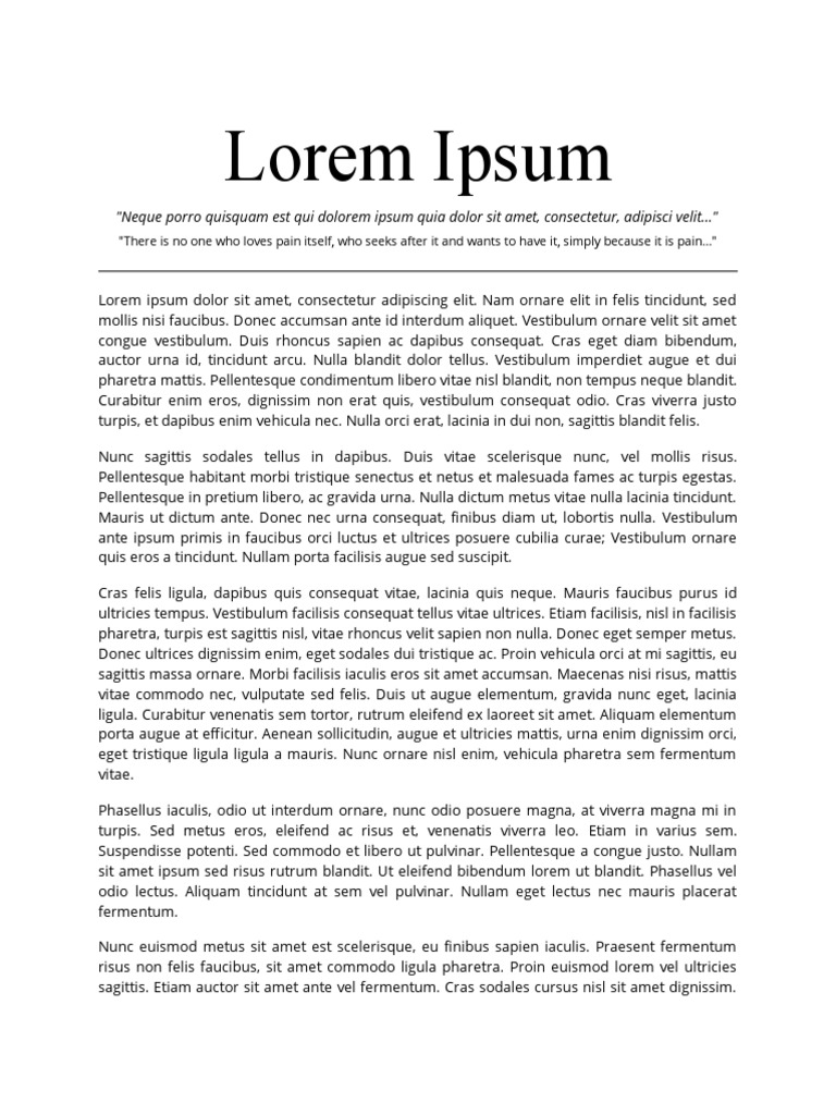 Lorem Ipsum | PDF