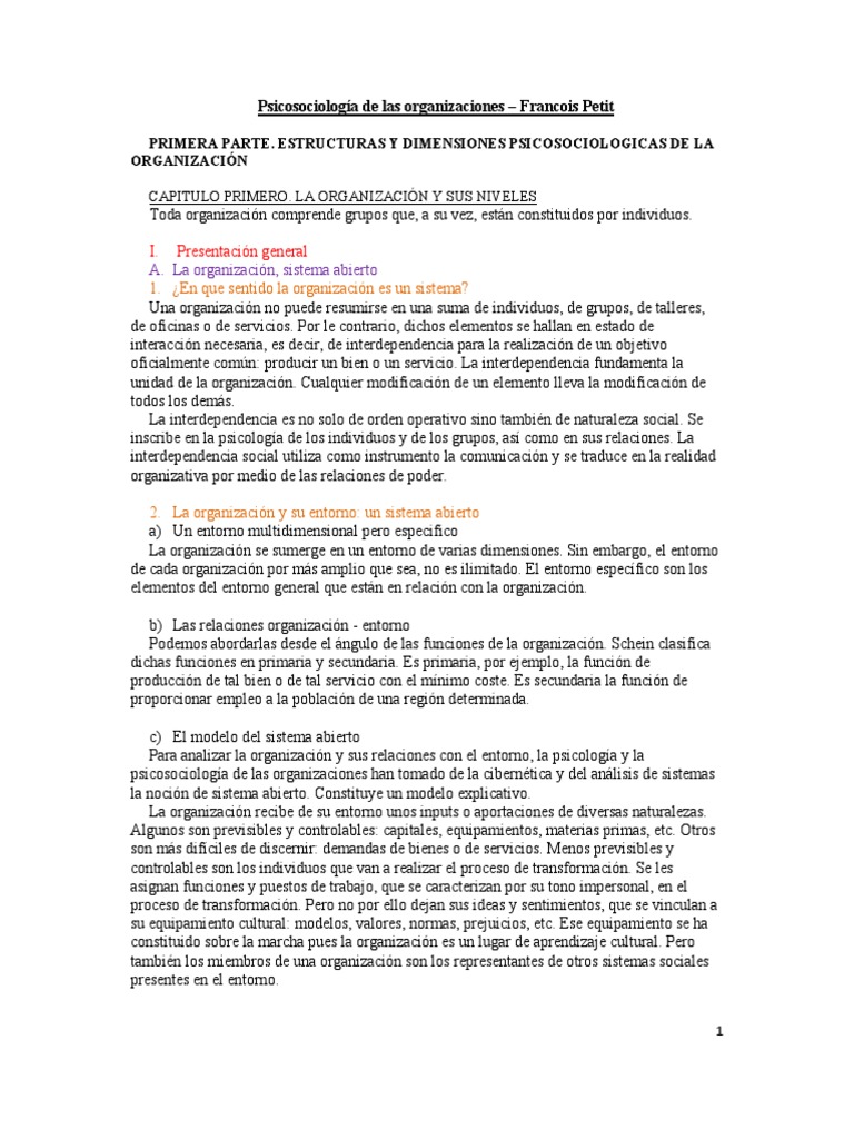 Resumen Petit ORGA COMUNICACION Y PODER | PDF | Comunicación | Sicología