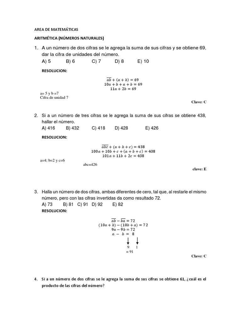 Mate Matic As Pdf Matemáticas Conceptos Matemáticos