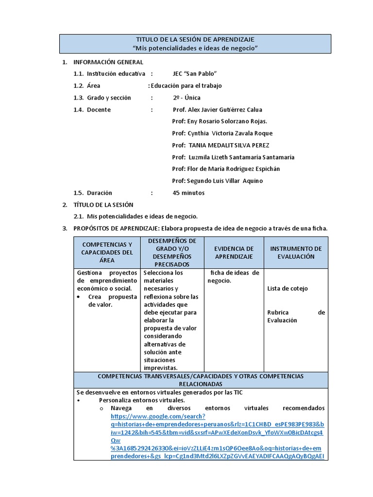 SESIÓN DE APRENDIZAJE Andragogia) | PDF | Aprendizaje | Maestros