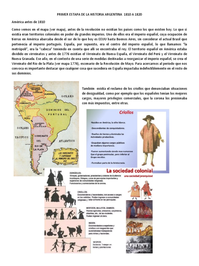 Clase 2 Primer Estapa de La Historia Argentina 1810 A 1820 Logia Lautaro | PDF | América del Sur