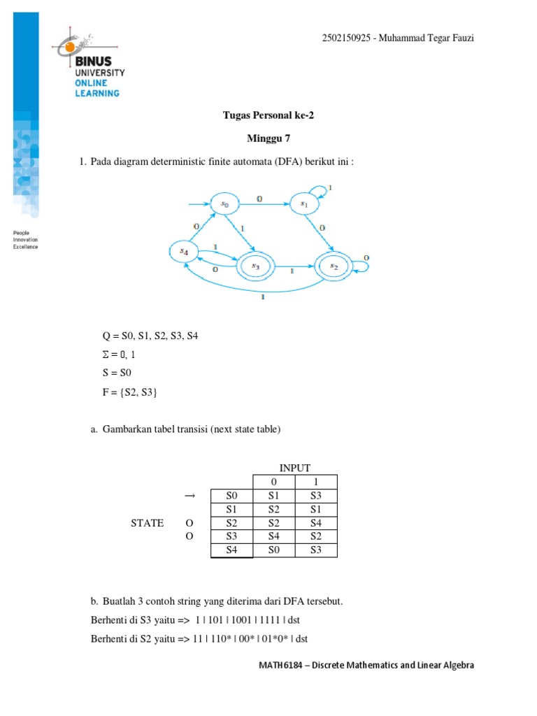 TP2 W7 S11 R0 Tegar | PDF