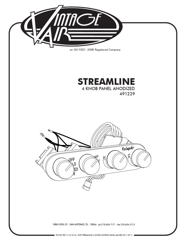 Streamline: 4 Knob Panel Anodized 491229 | Download Free PDF ...