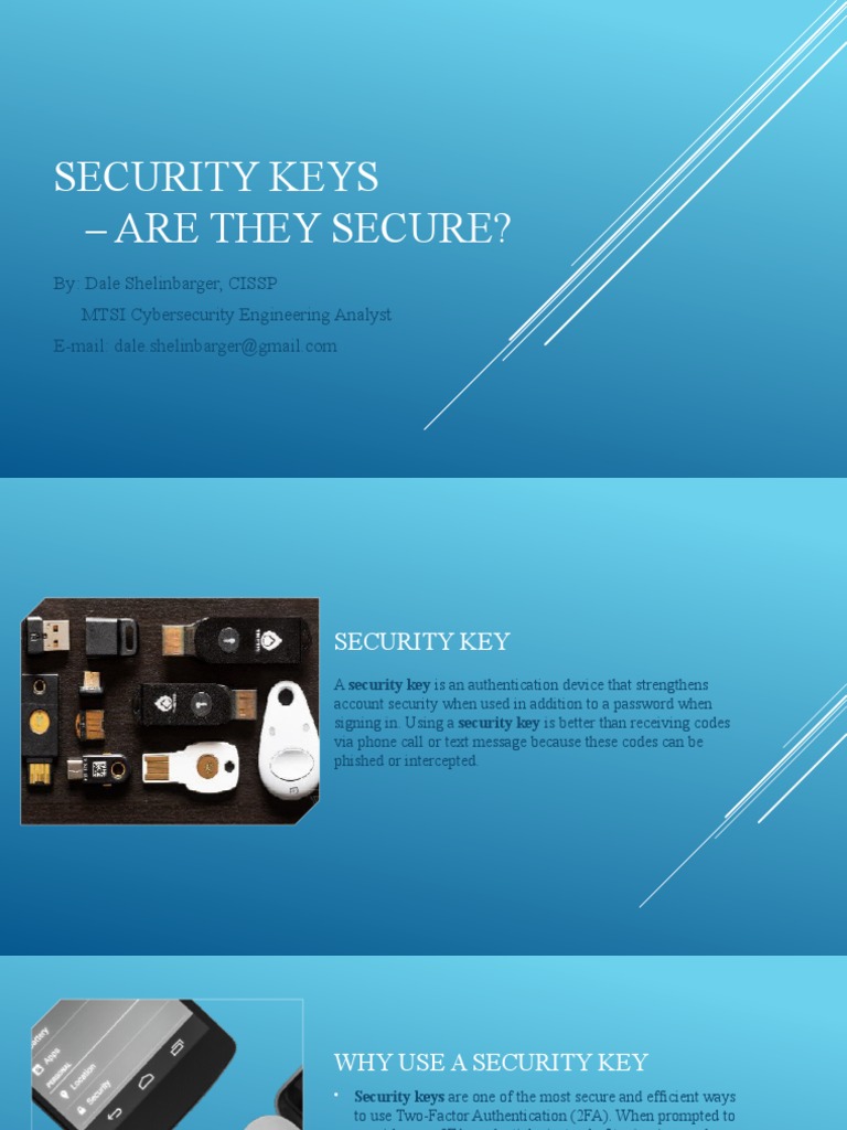 Security Keys Presentation | PDF | Authentication | Information ...
