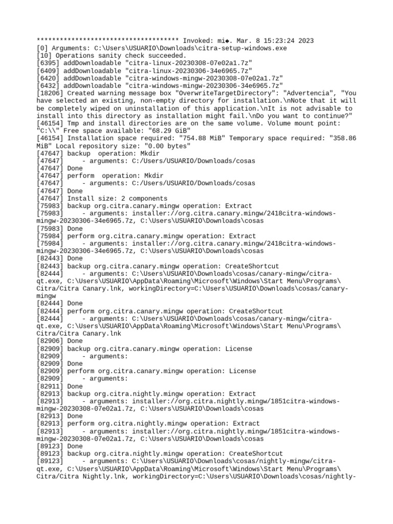 Installation Log | PDF | Computer Science | Utility Software