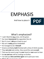 Additional Exercises - Emphasis | PDF