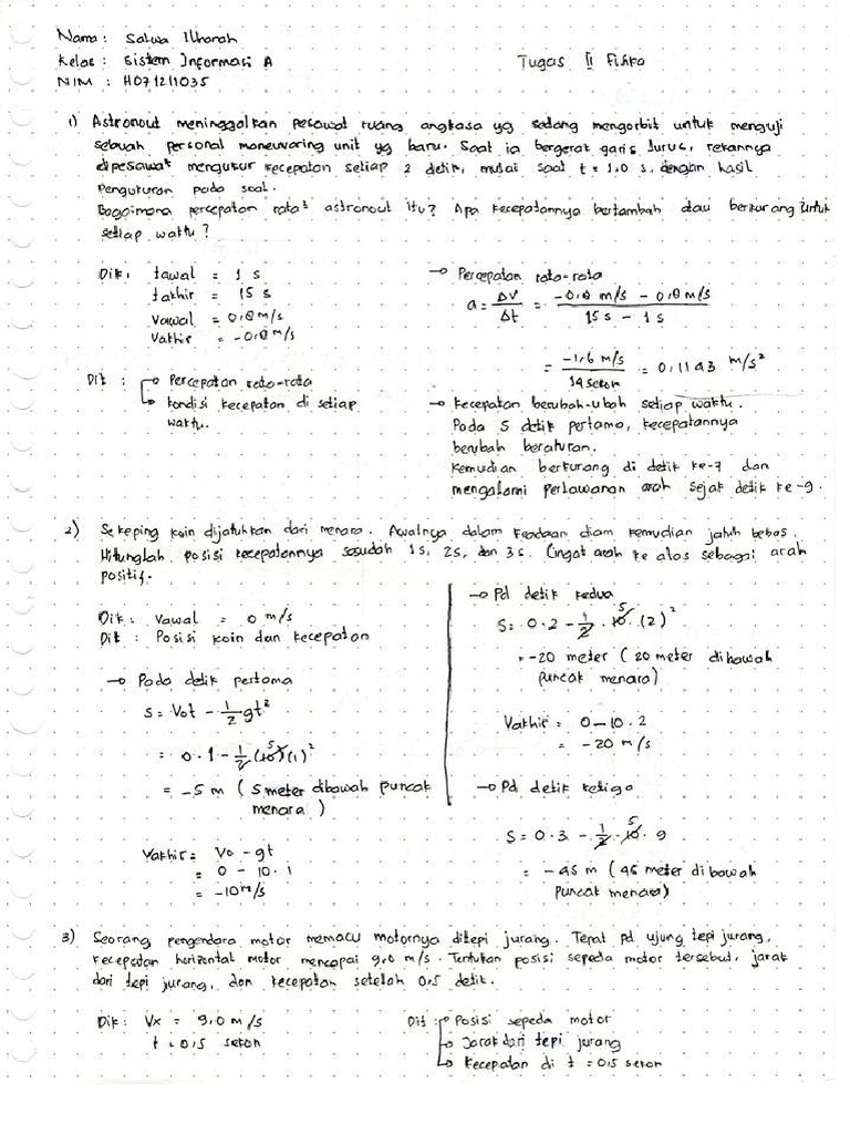 Tugas 2 Fisika Dasar | PDF