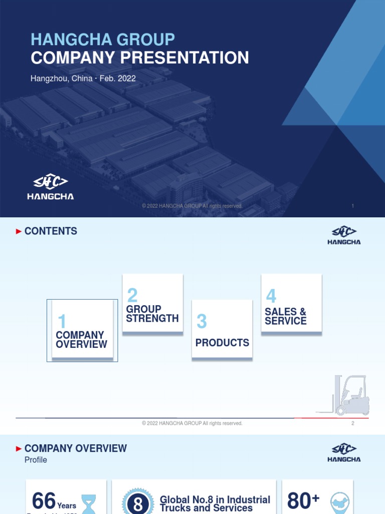 Hangcha Group Company Overview 2022 | PDF | Forklift | Truck