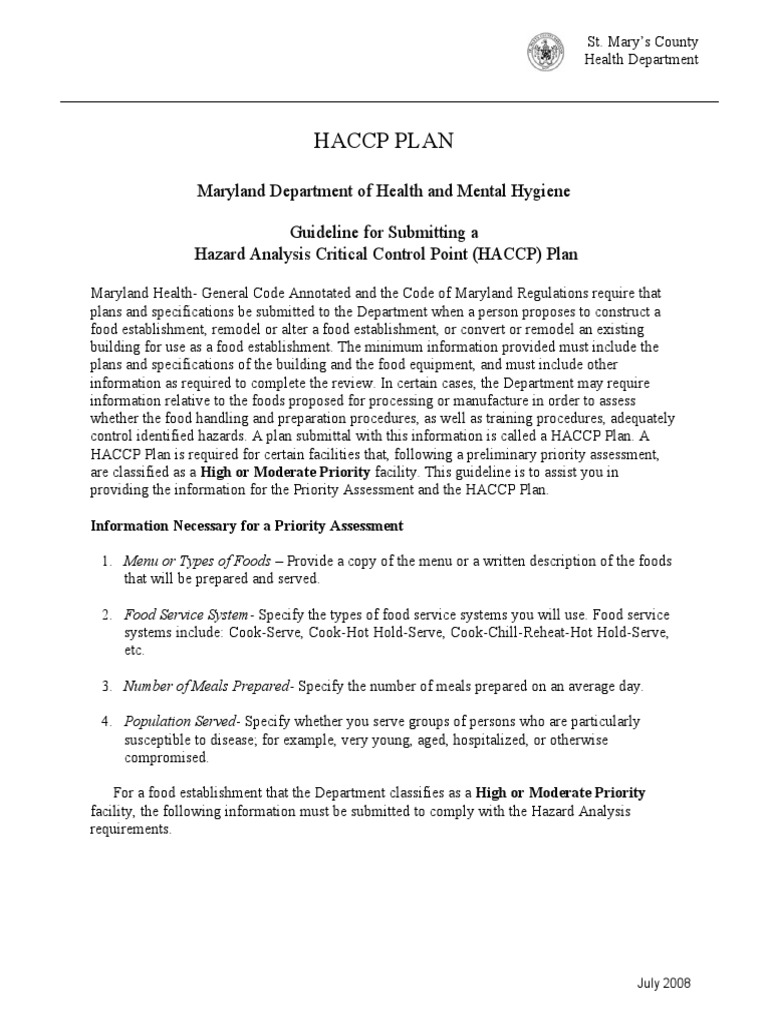 Hazard-Analysis-Critical-Control-Point-HACCP-Plan | PDF | Hazard ...