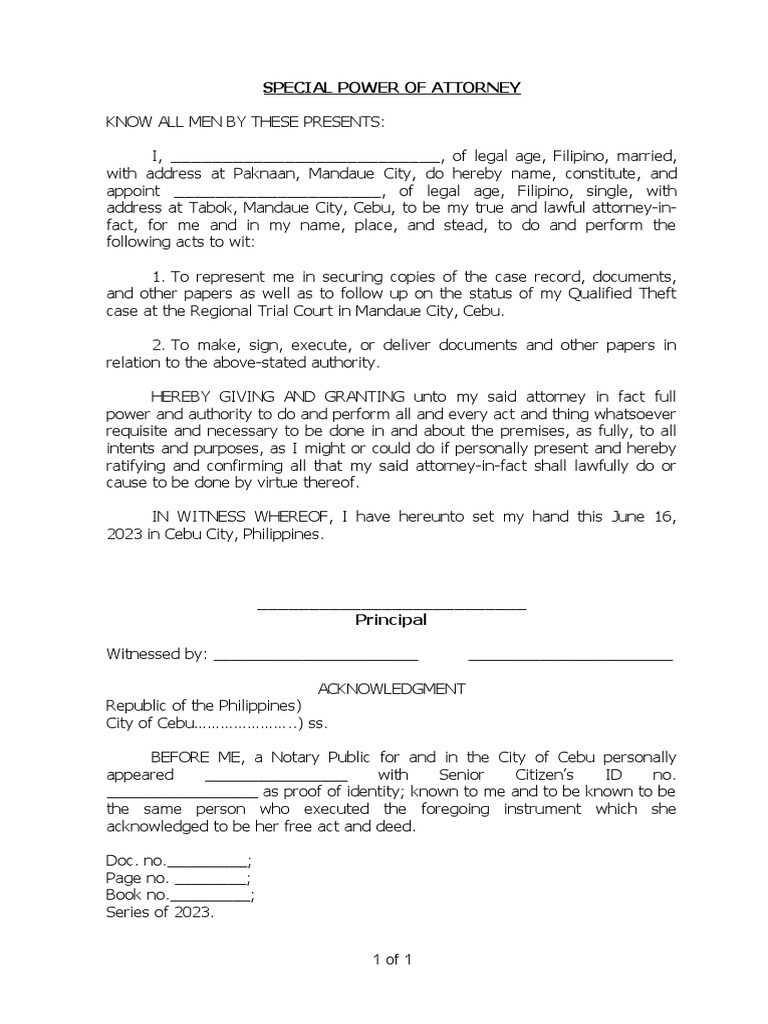 SPA For Qualified Theft Case | PDF