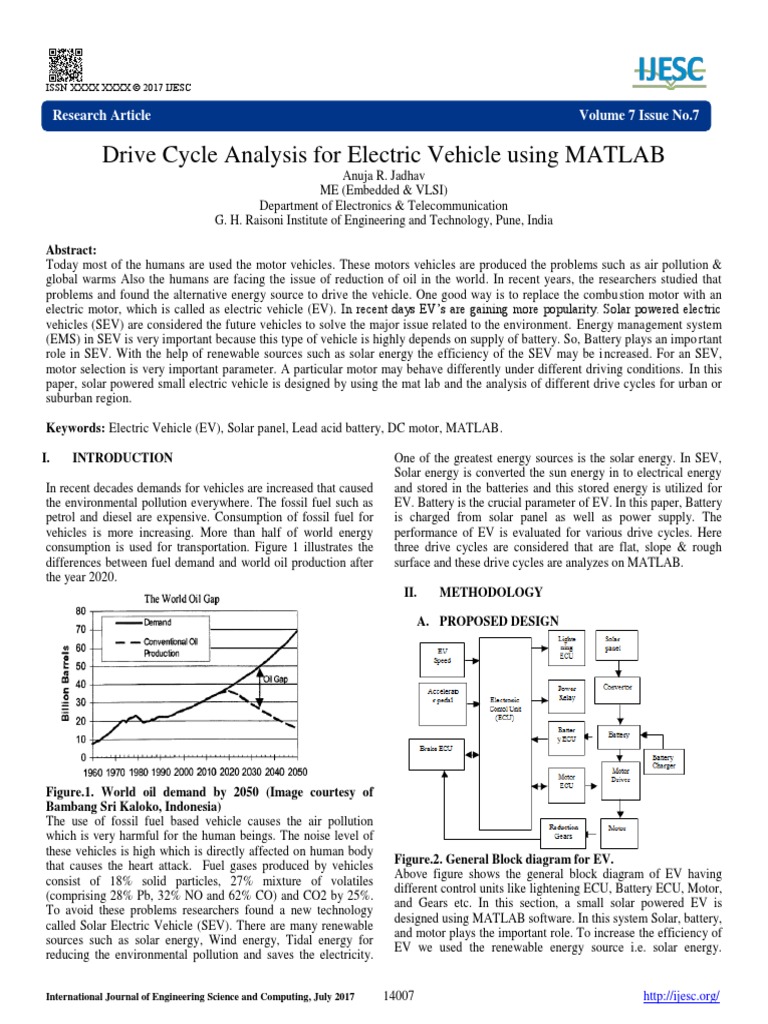 Drive Cycle Analysis for EV in MATLAB | PDF | Electric Vehicle ...
