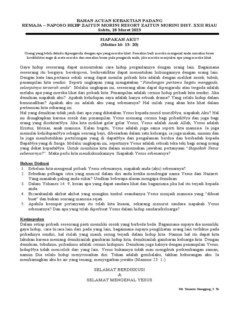 Bahan Pa Remaja | PDF | Pengembangan Diri