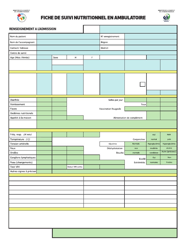 14 - Fiche de Suivi Nutritionnel en Ambulatoire-3 | PDF