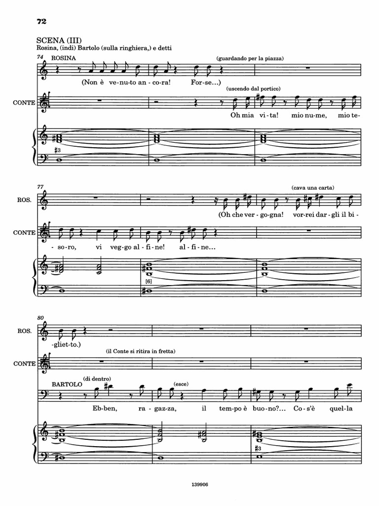 Il Barbiere Di Siviglia (Ricordi Critical Edition) (1) - Organized | PDF