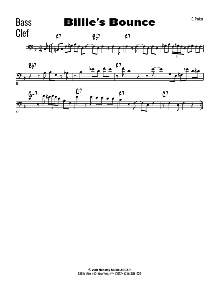 Billie's Bounce Bass | PDF