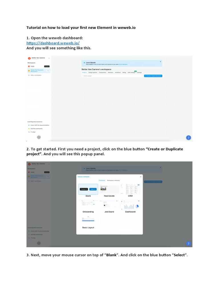 WeWeb Element Loading Guide | PDF | Computers