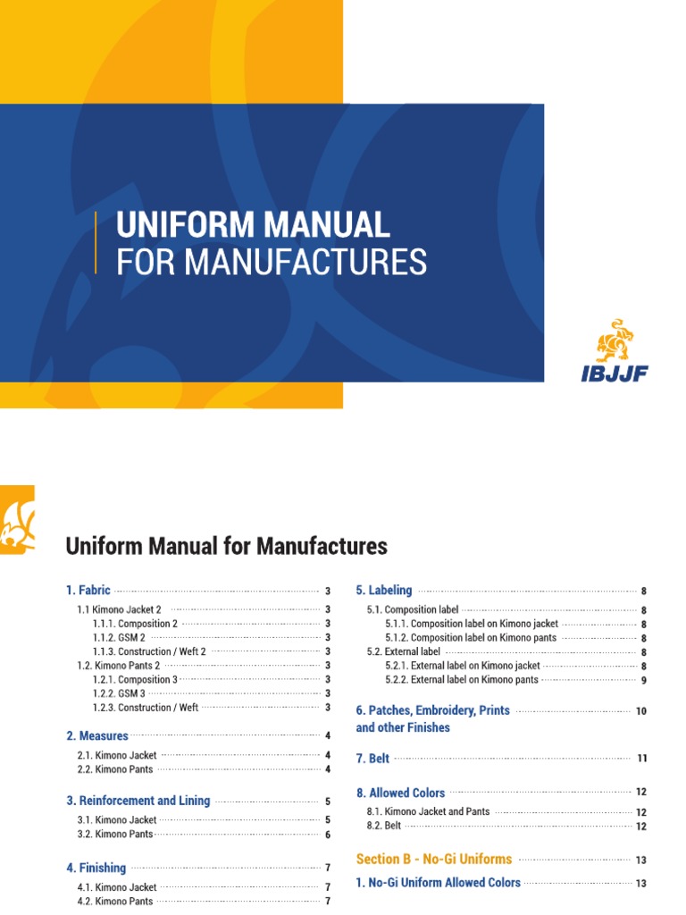 IBJJF Manual Uniforme en 06 | PDF