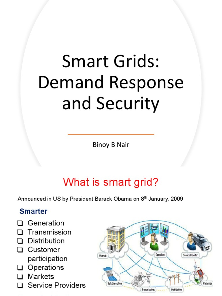 Lecture 15 - Smart Grids - Demand Response and Security | PDF | Smart ...