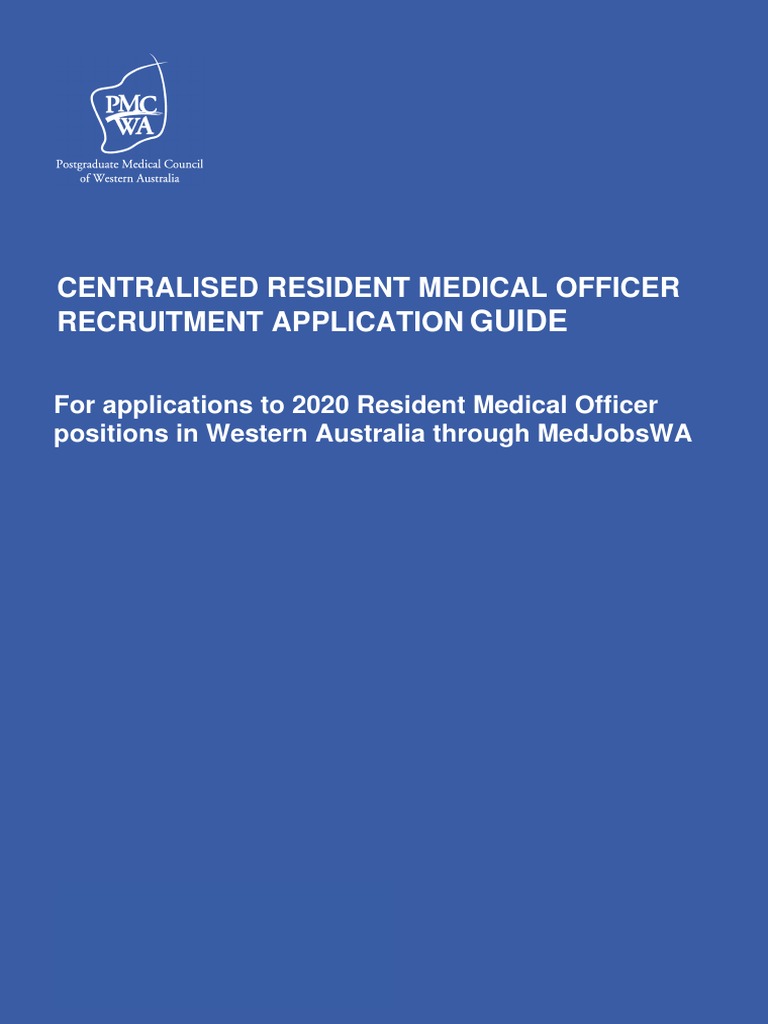 Western Autralia RMO Application Guide | PDF | Residency (Medicine ...