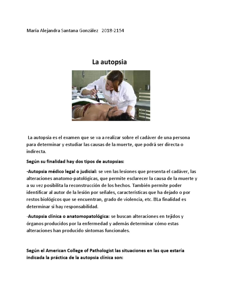 Autopsia | PDF | Jurisprudencia médica | Medicina
