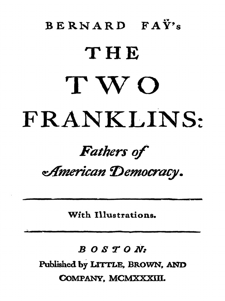 Faÿ Bernard - The Two Franklins | PDF | Benjamin Franklin | Thomas ...