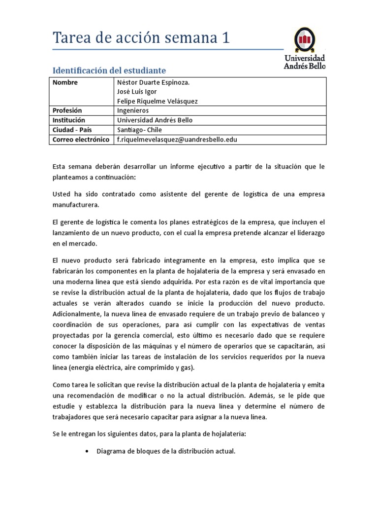 Tarea N°1 Grupo 6 | PDF | Logística