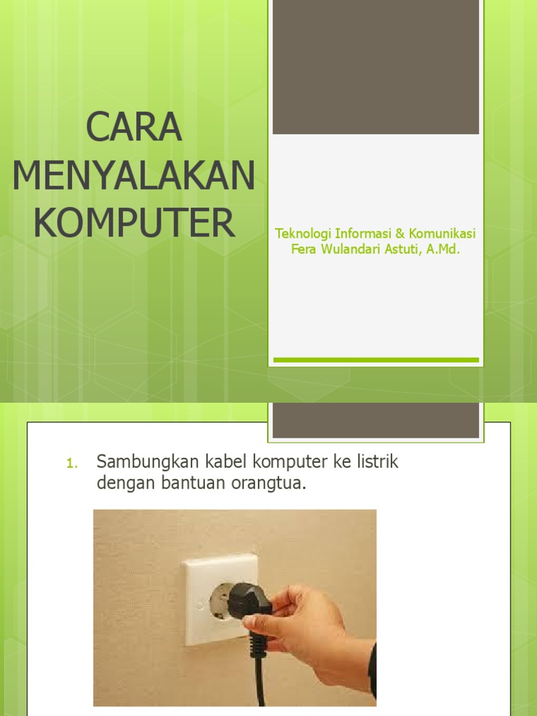 Materi Menyalakan Komputer | PDF