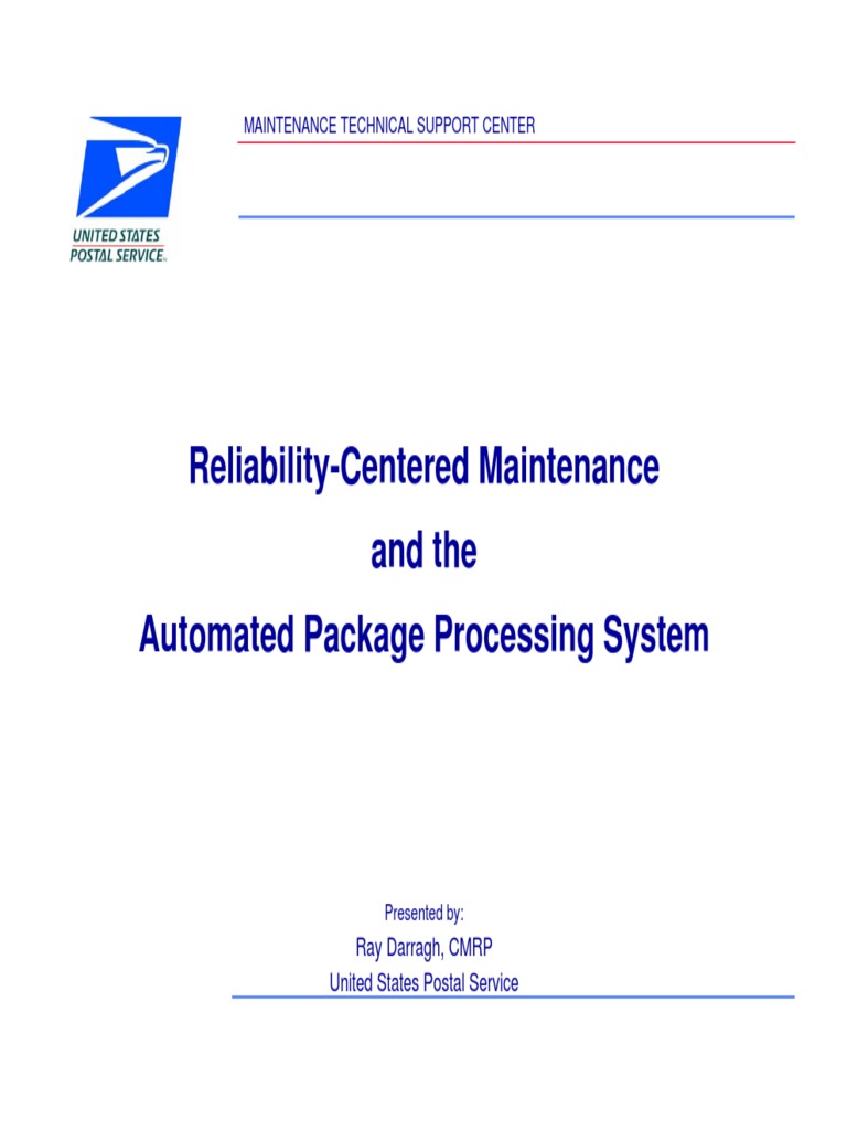 RCM Automated Package Processing System | PDF | Reliability Engineering ...