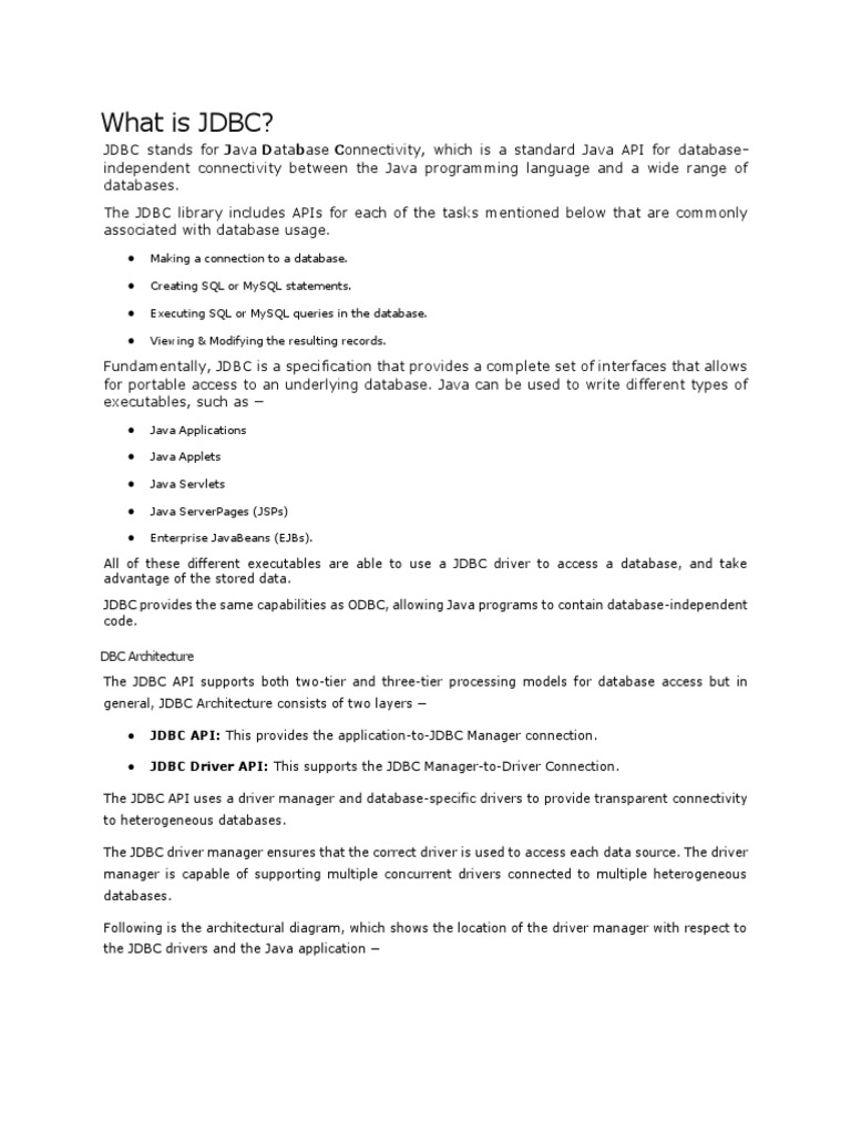 JDBC Part 2 | PDF | Databases | Software Engineering