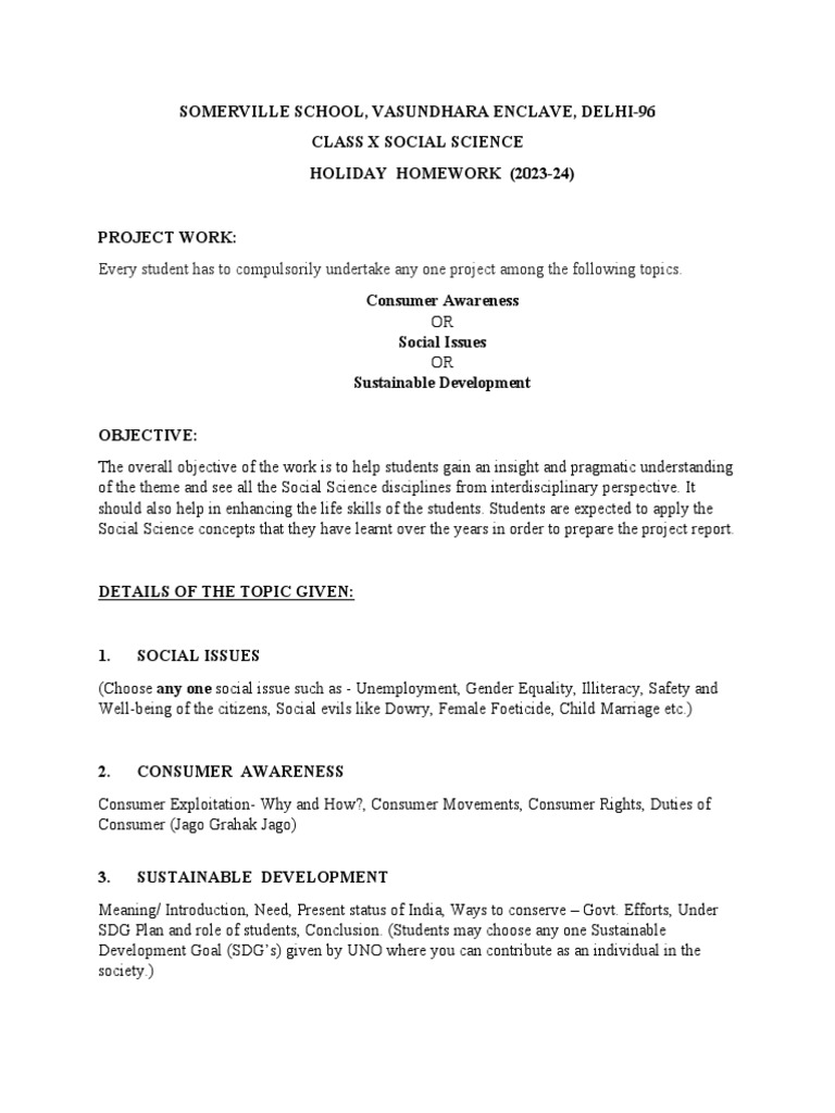 10-SSc Project Work (1) | PDF