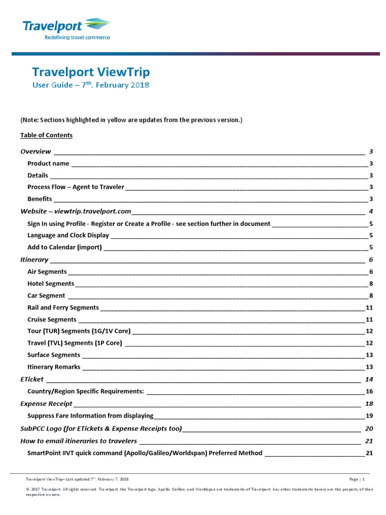 Travelport ViewTrip User Guide AN15079 1 | PDF | Safari (Web Browser) | Ios