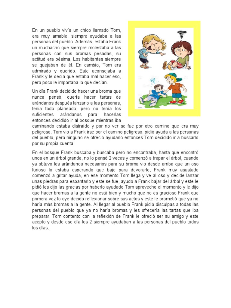 Trabajo de Comunicacion de Texto - Cuento | PDF