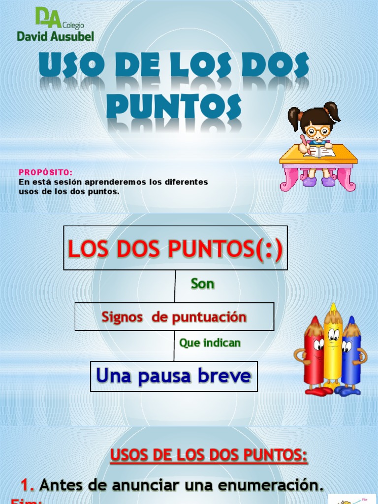 2 Uso de Los Dos Puntos 4to Clase | PDF