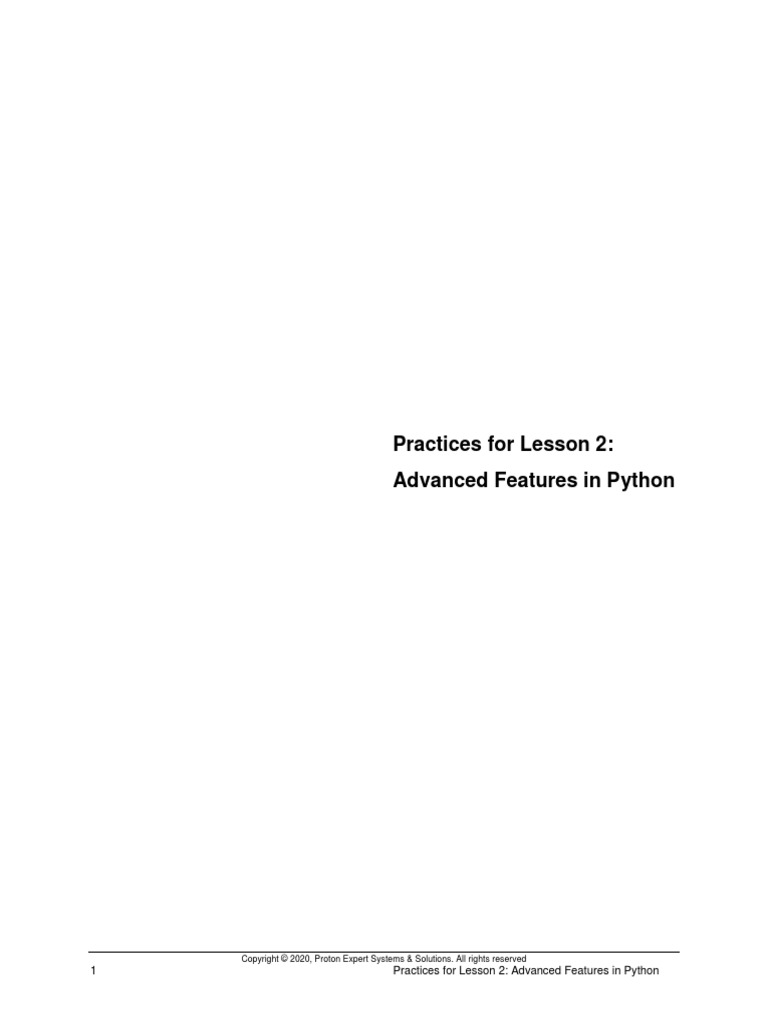 Practice For Lesson 2 1 Pdf Object Oriented Programming Python Programming Language 